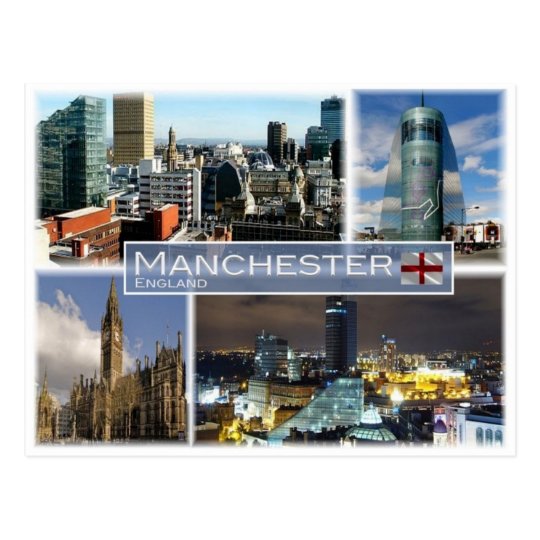 GB United Kingdom - England - Manchester - Postcard | Zazzle.com
