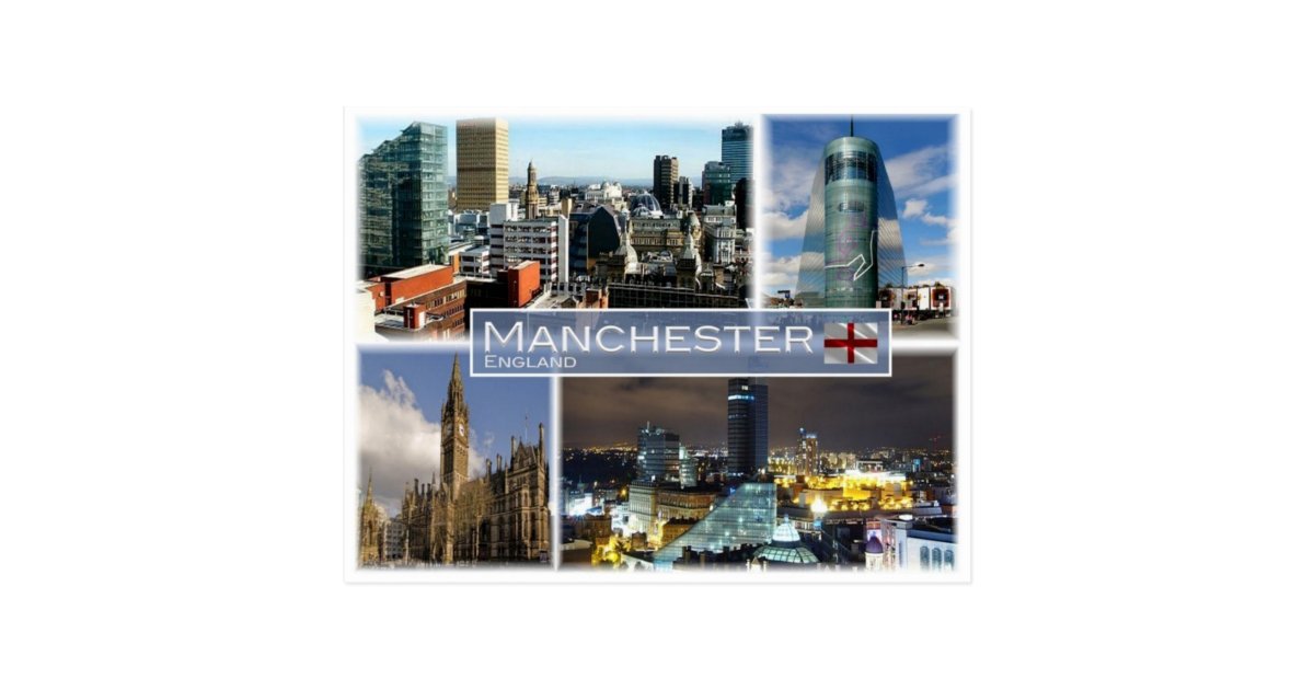 GB United Kingdom - England - Manchester - Postcard | Zazzle.com