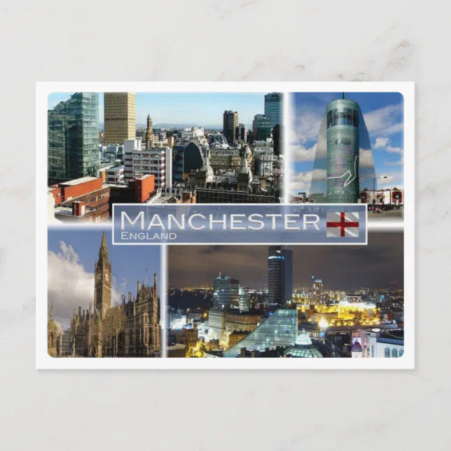 GB United Kingdom - England - Manchester - Postcard | Zazzle