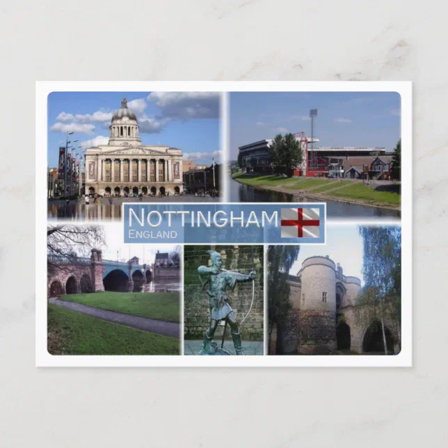 GB United Kingdom - England - Nottingham - Postcard | Zazzle