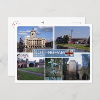 GB United Kingdom - England - Nottingham - Postcard | Zazzle