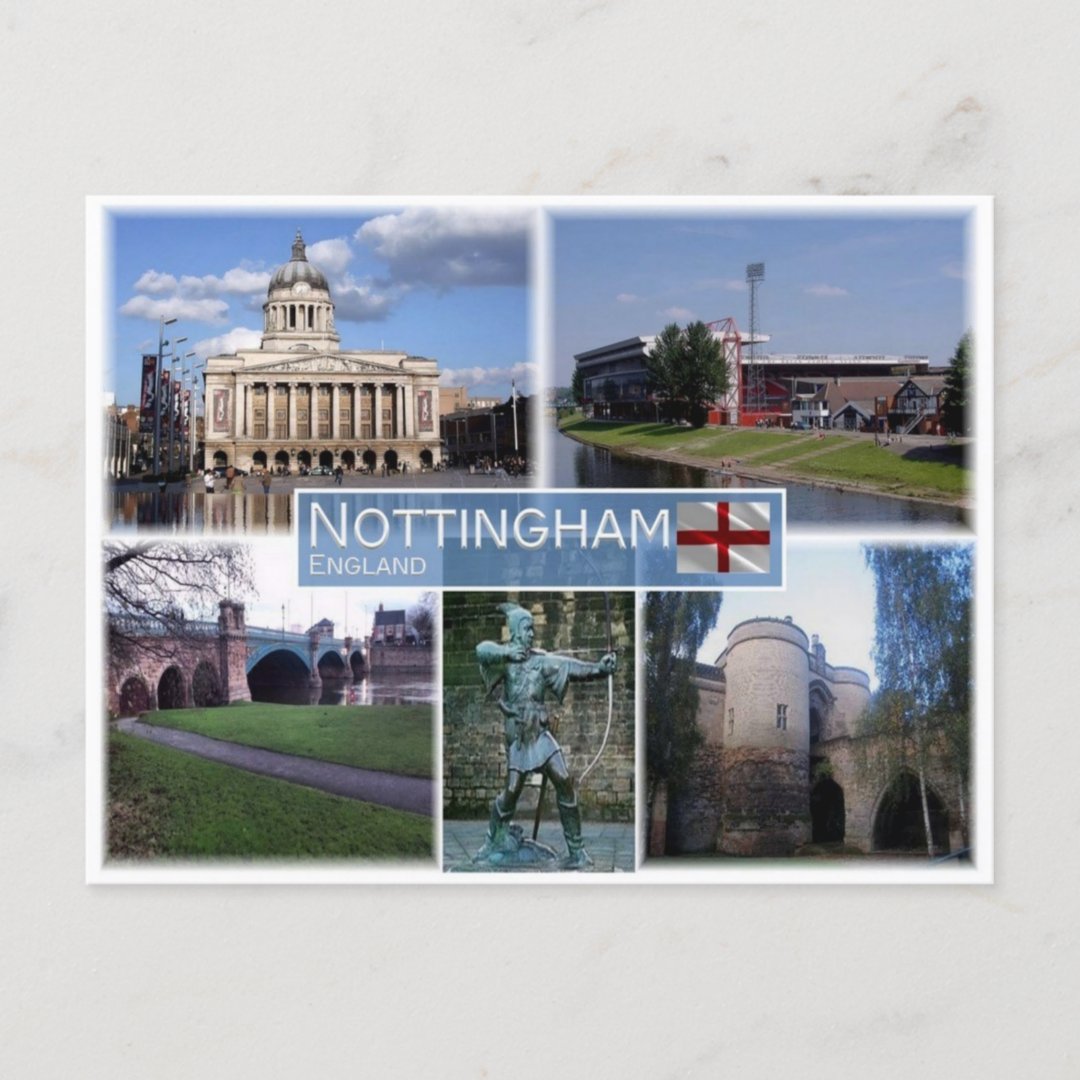 GB United Kingdom - England - Nottingham - Postcard | Zazzle