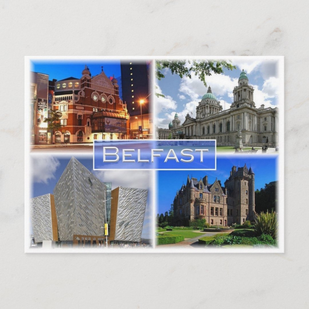 GB United Kingdom - Northern Ireland - Belfast - Postcard | Zazzle