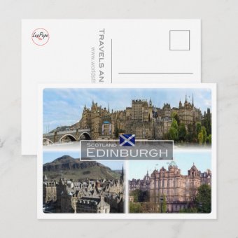 GB United Kingdom - Scotland - Edinburgh - Postcard | Zazzle