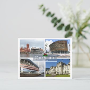 GB United Kingdom - Wales - Cardiff - Postcard | Zazzle