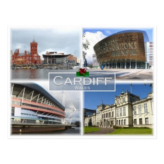 GB United Kingdom - Wales - Cardiff - Postcard | Zazzle.com