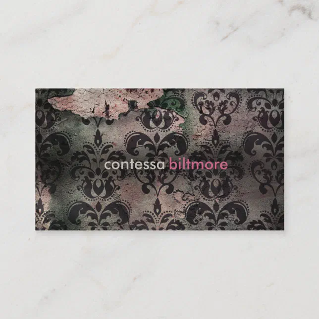 GC Captivating Contessa | Pink | MatteCreamCard Business Card | Zazzle