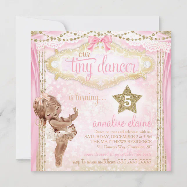 GC Magical Vintage Tiny Dancer African American Invitation | Zazzle