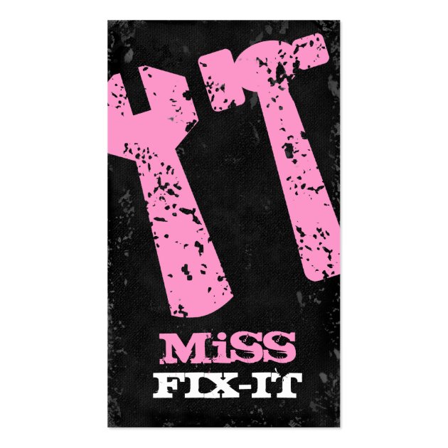 GC Miss Fix It Pink Concrete Business Card