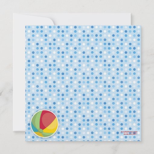 GC Pool Party Beach Ball Invitation | Zazzle