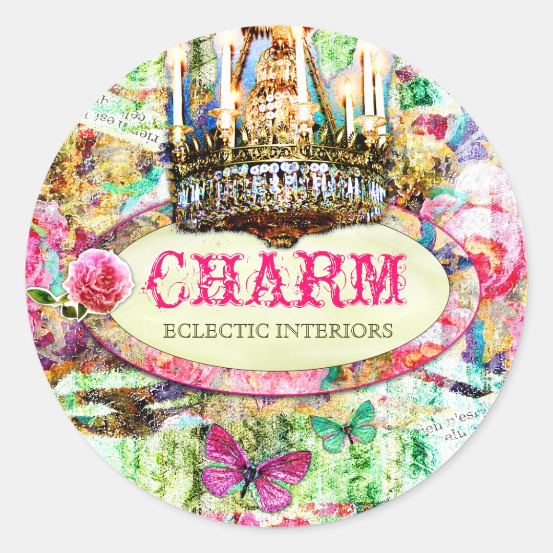 GC Shabby Vintage Charm Stickers | Zazzle