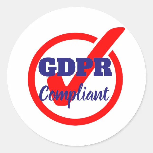GDPR Compliant General Data Protection Regulation Classic Round Sticker ...