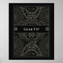 Gear Up! Custom Motivational Poster | Zazzle