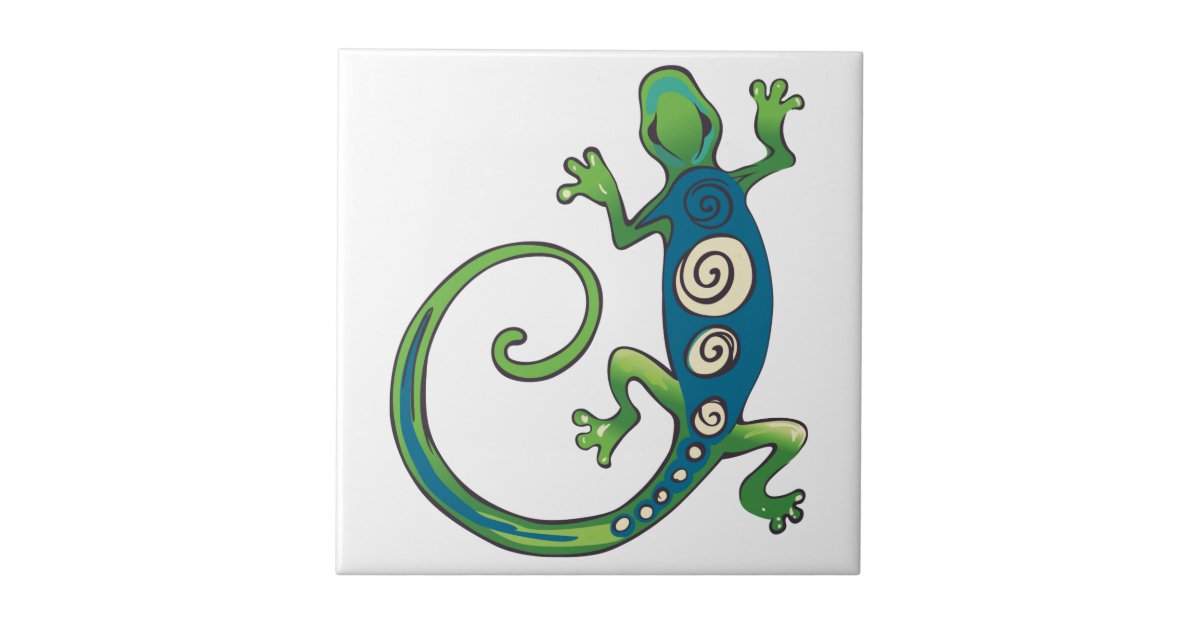 Gecko Lizard Ceramic Tile | Zazzle