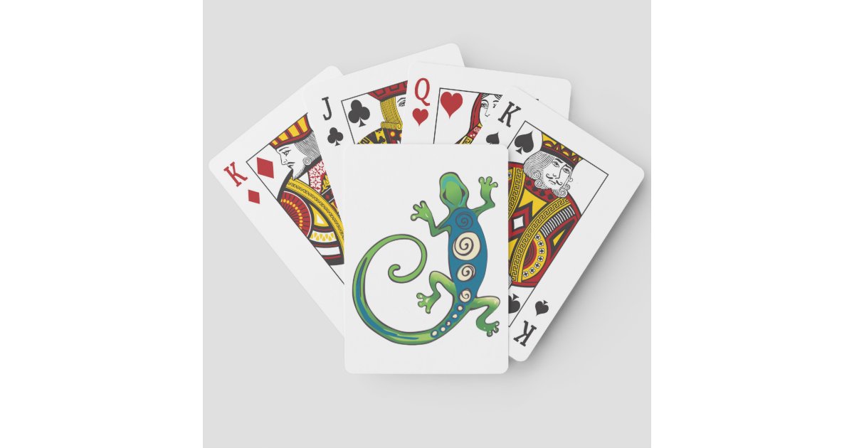 Gecko Lizard Poker Cards | Zazzle