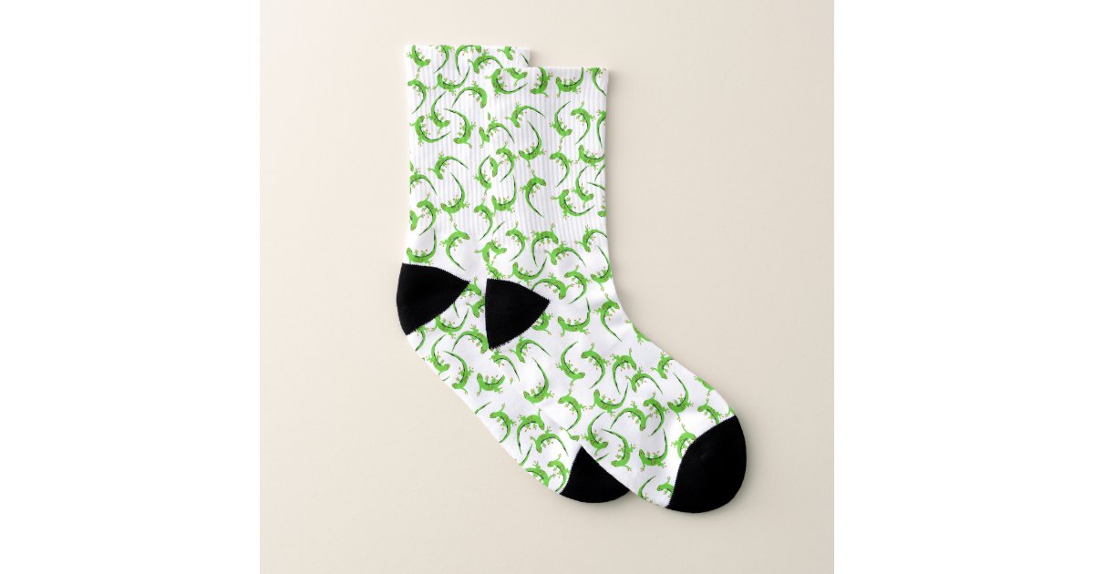 Gecko Lizard Reptile Pattern Socks | Zazzle