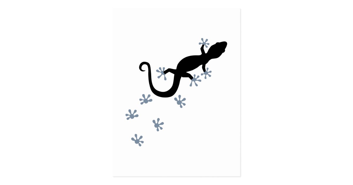 Gecko tracks postcard | Zazzle