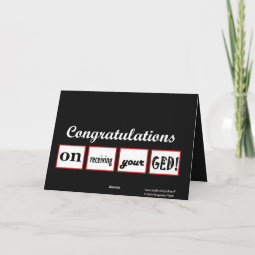 GED - CUSTOM NAME Congratulations - Card | Zazzle