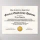 GED General High School Equivalency Diploma Copy Poster | Zazzle