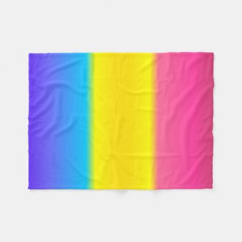 Geebot's Pansexual Pan Colors Gradient Pride Flag Fleece Blanket | Zazzle