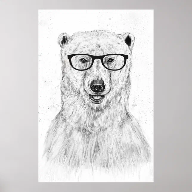 Geek bear poster | Zazzle