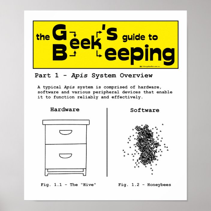 Geek Beekeeping (System Overview) - 12 x 14 Poster | Zazzle.com