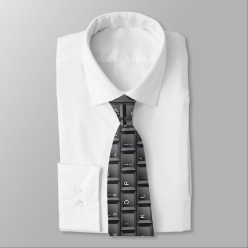 Geek Computer Black Keyboard Tie | Zazzle
