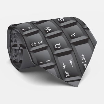 Geek Computer Black Keyboard Tie | Zazzle