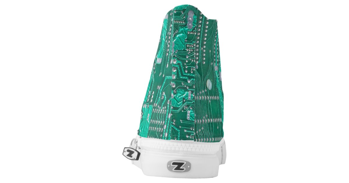 Geek electronic circuit board tennis shoe | Zazzle