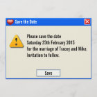 Geek Error Message Save the Date Invitation Blue | Zazzle.com