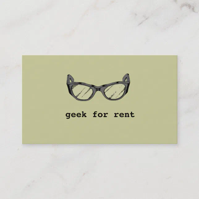 Geek For Rent, Web Developer Business Card | Zazzle