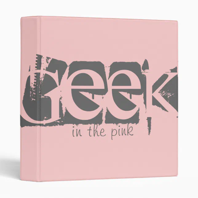 Geek In The Pink Custom school Work Binder | Zazzle