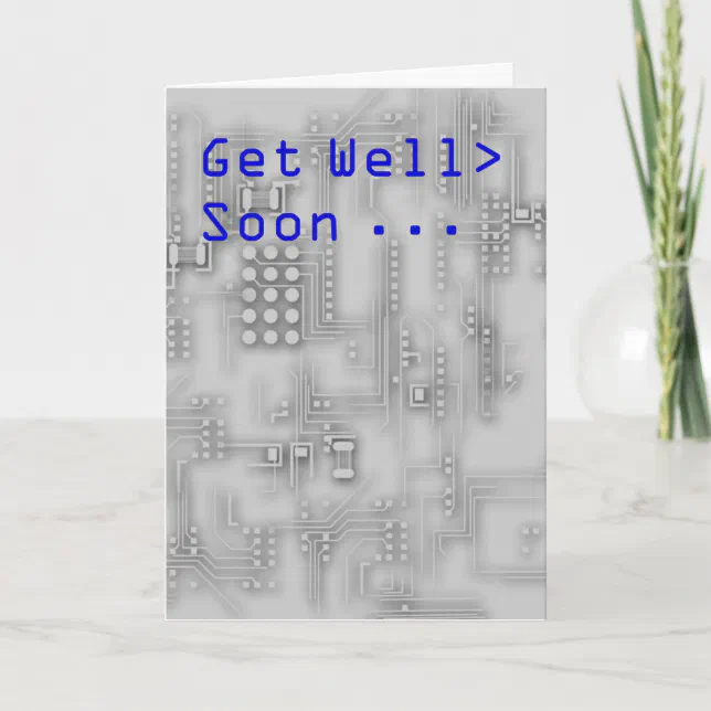 Geek IT Get well soon card | Zazzle
