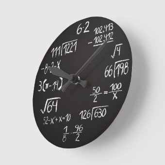 Geek Math Wall Clock | Zazzle