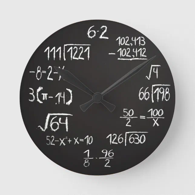 Geek Math Wall Clock | Zazzle