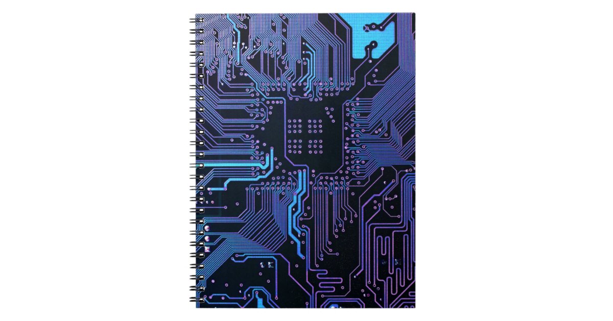 Geek Out Nerd PCB Blue Electronic Circuit Board Notebook | Zazzle