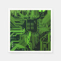 Geek Out Nerd PCB Green Electronic Circuit Board Paper Napkins | Zazzle