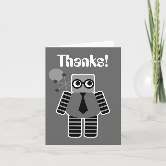 Geek Robot Thank You Cards | Zazzle.com