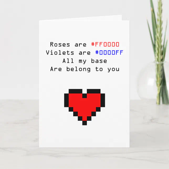 Geek Valentines Card | Zazzle