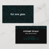 Geek Web Developer Computer Science Business Card | Zazzle