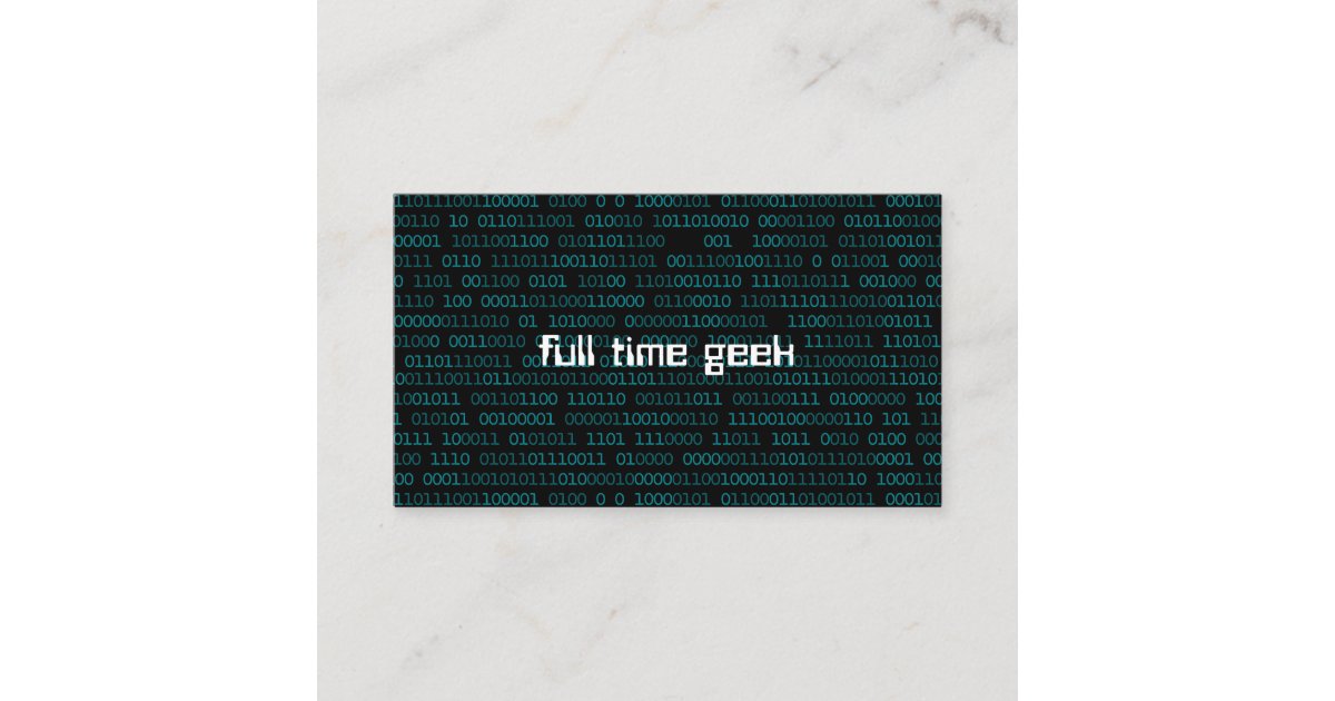 Geek Web Developer Computer Science Business Card | Zazzle