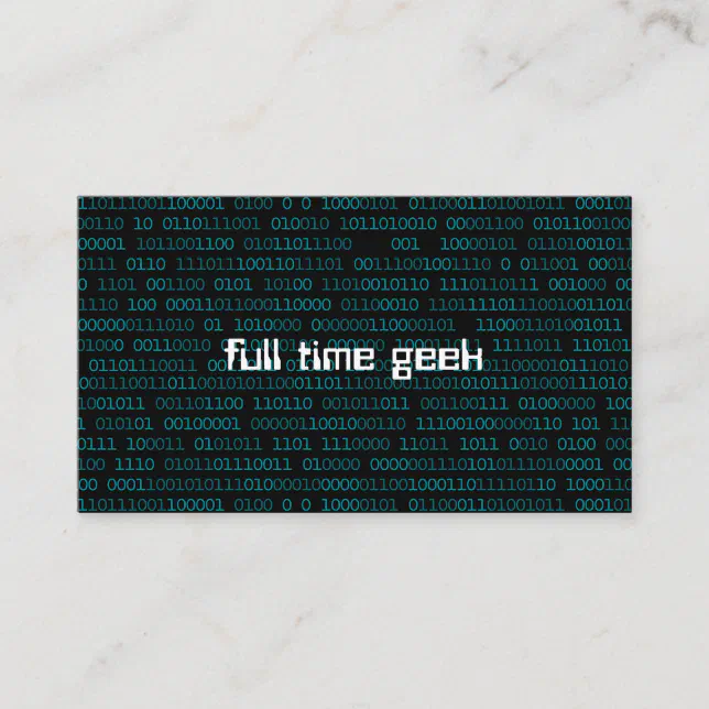 Geek Web Developer Computer Science Business Card | Zazzle