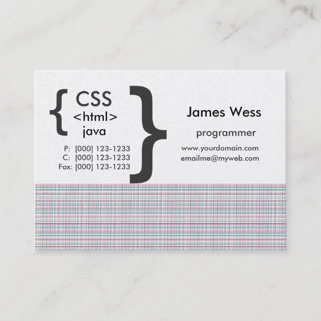 Geek Web Programmer Business Card | Zazzle