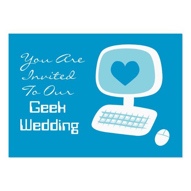 Geek Wedding Invitation Event Cards Business Card