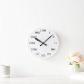 Geeky Binary Number System Round Clock | Zazzle