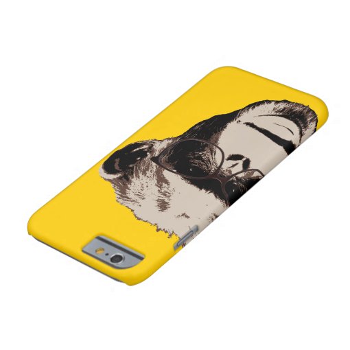 Geeky Chimp in Glasses Yellow iPhone 6 case | Zazzle