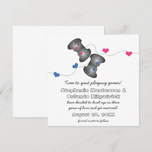 Geeky Gamers Save the Date Announcement | Zazzle