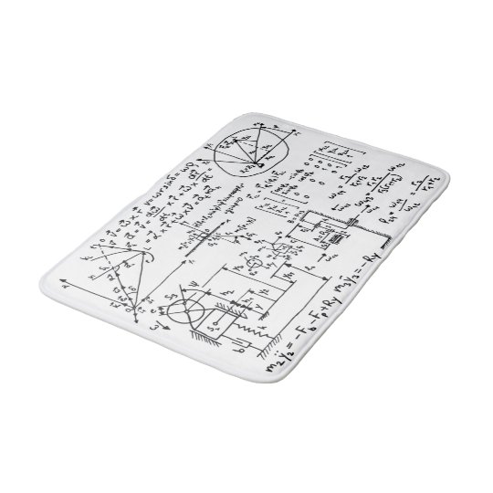 Geeky Math Mathematics Bath Mat | Zazzle.com
