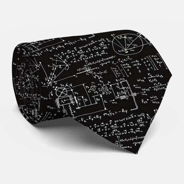 Geeky Math Mathematics Men's Black Necktie | Zazzle