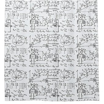 Geeky Math Mathematics Shower Curtain | Zazzle